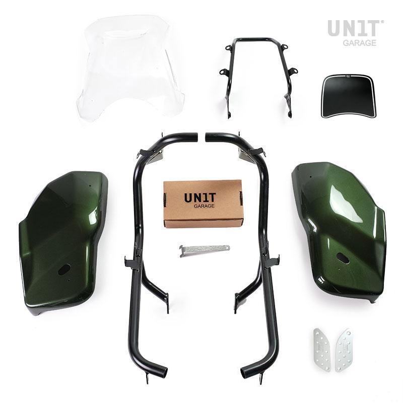 Gloss green Dual body kit Triumph Scrambler 1200 XE XC Unitgarage