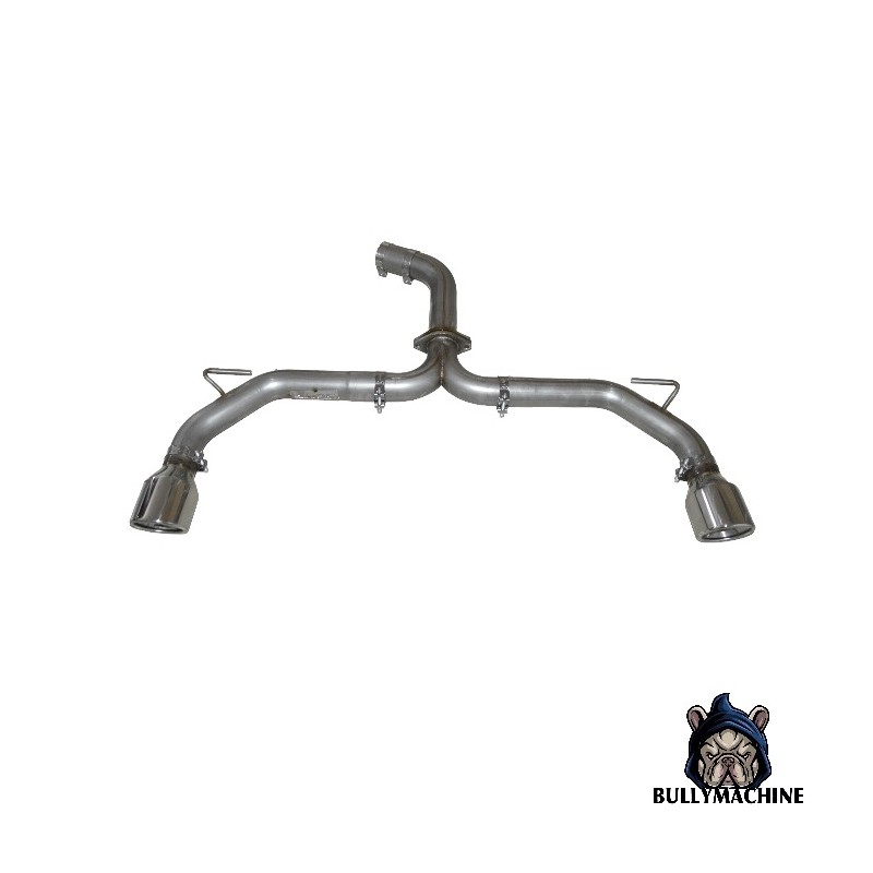 Direct exhaust muffler and double terminal 100 mm for Volkswagen Golf 7 GTI